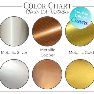 Oracle 651 Adhesive Vinyl DIGITAL Download Color Chart, 100% ...