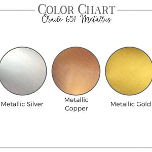Oracle 651 Adhesive Vinyl DIGITAL Download Color Chart, 100% ...
