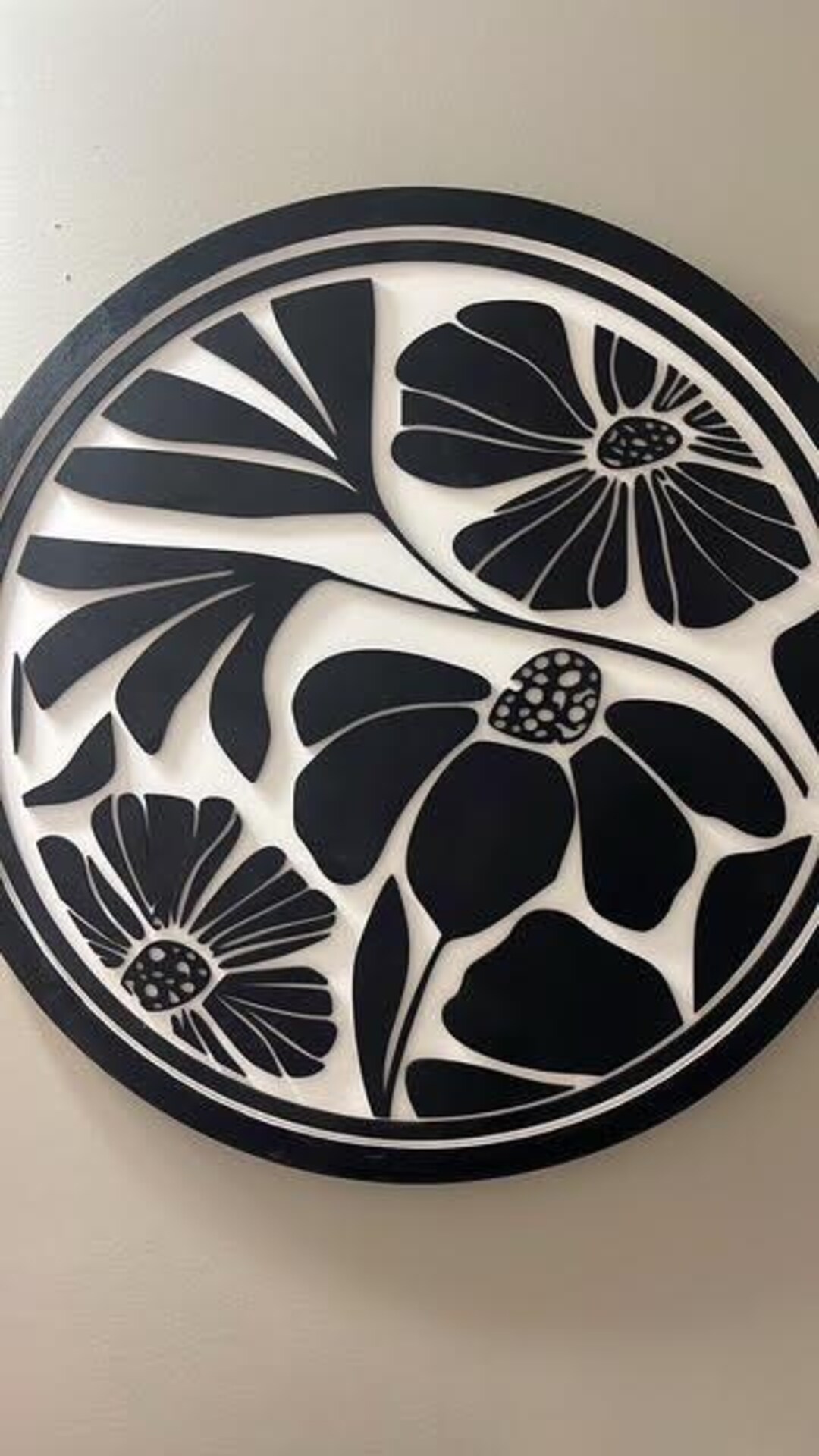 Abstract Circle Flowers- Round Flower Decor - Etsy