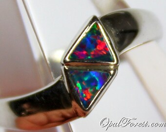 Black Opal Inlay Ring - Etsy
