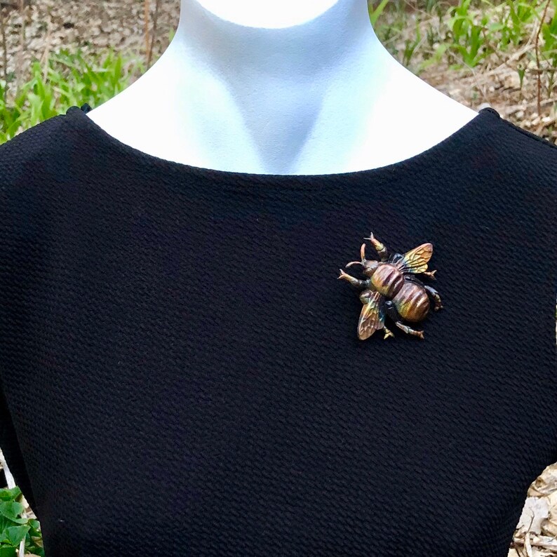 Bee Pin Copper Bee Jewelry Honeybee Pin Bee Pins Bees - Etsy