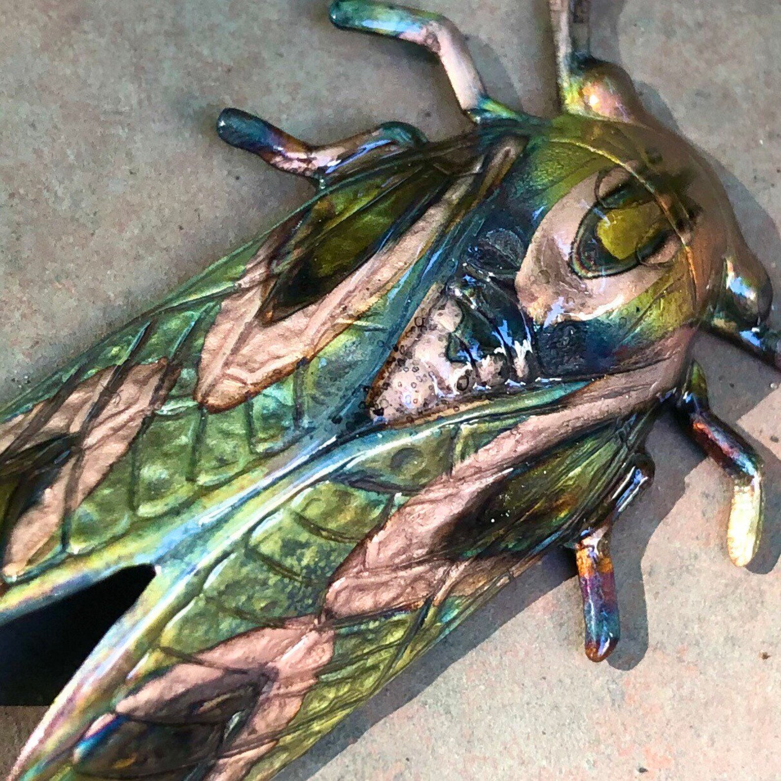 Cicada Pin - Copper Cicada Brooch - Brood X Cicada Jewelry - Brood X ...