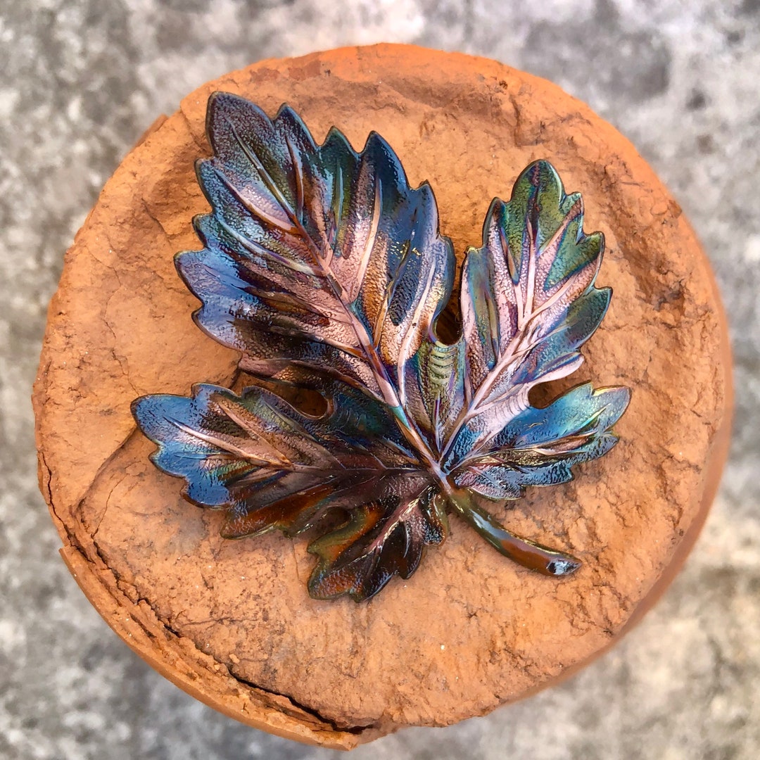 Maple Leaf Pin - Copper Leaf Pin - Leaf Jewelry - Maple Leaves ...