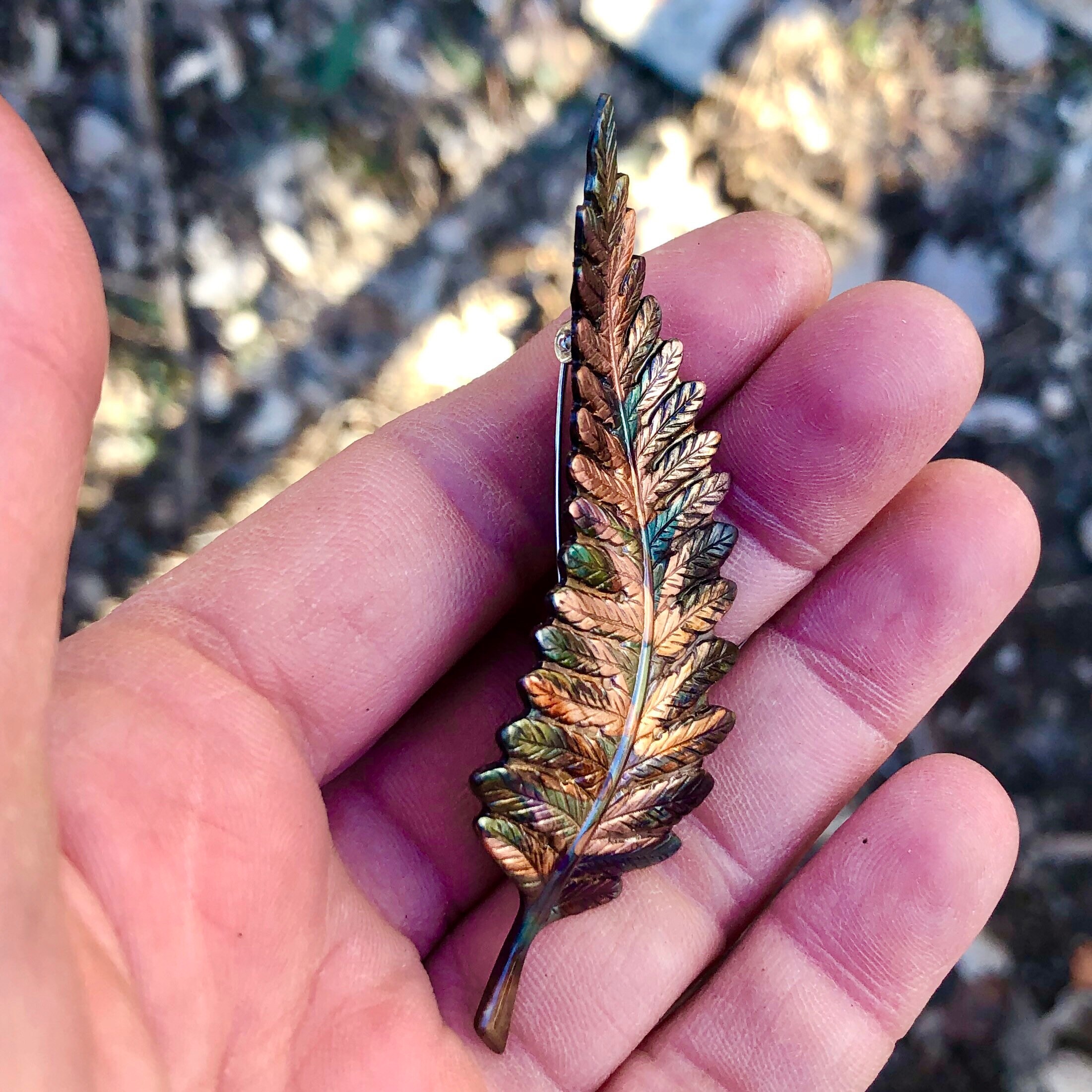 Fern Leaf Pin Copper Fern Leaf Pin Leaf Jewelry Fern Pin | Etsy