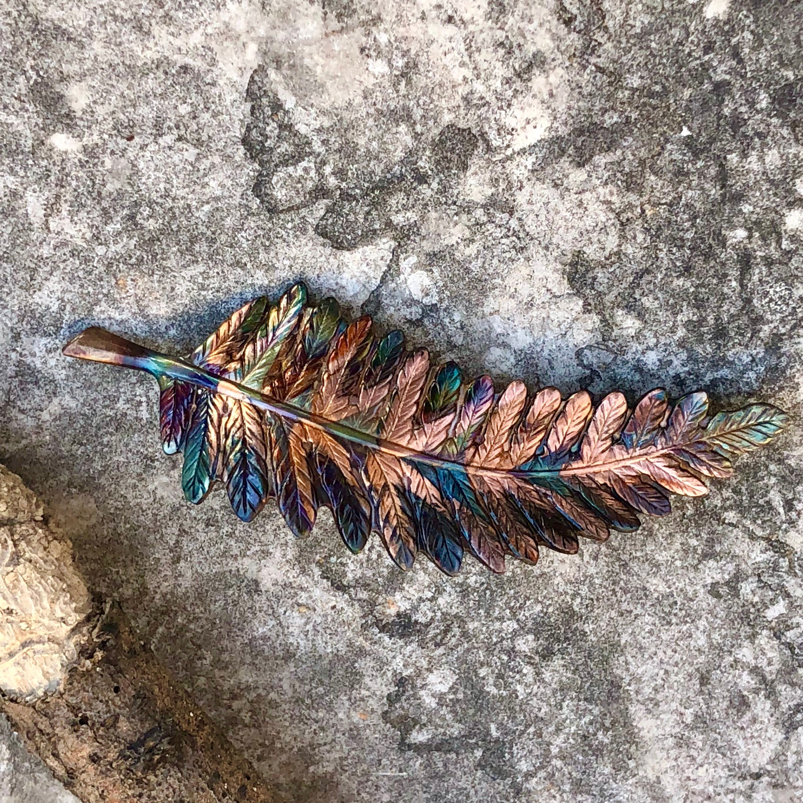 Fern Leaf Pin Copper Fern Leaf Pin Leaf Jewelry Fern Pin | Etsy