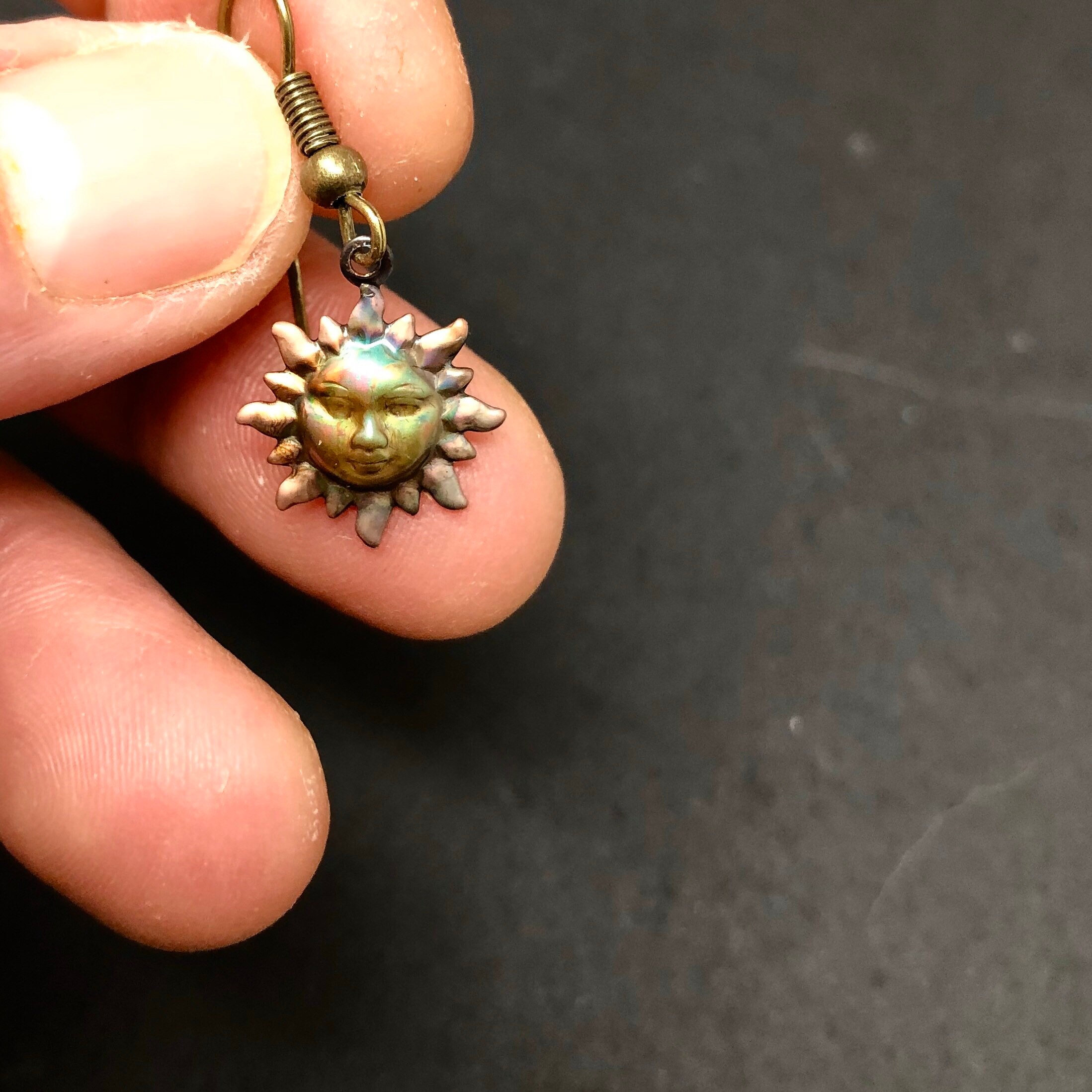 Sun Earrings Sun Jewelry Copper Sun Earrings Sun Lovers | Etsy