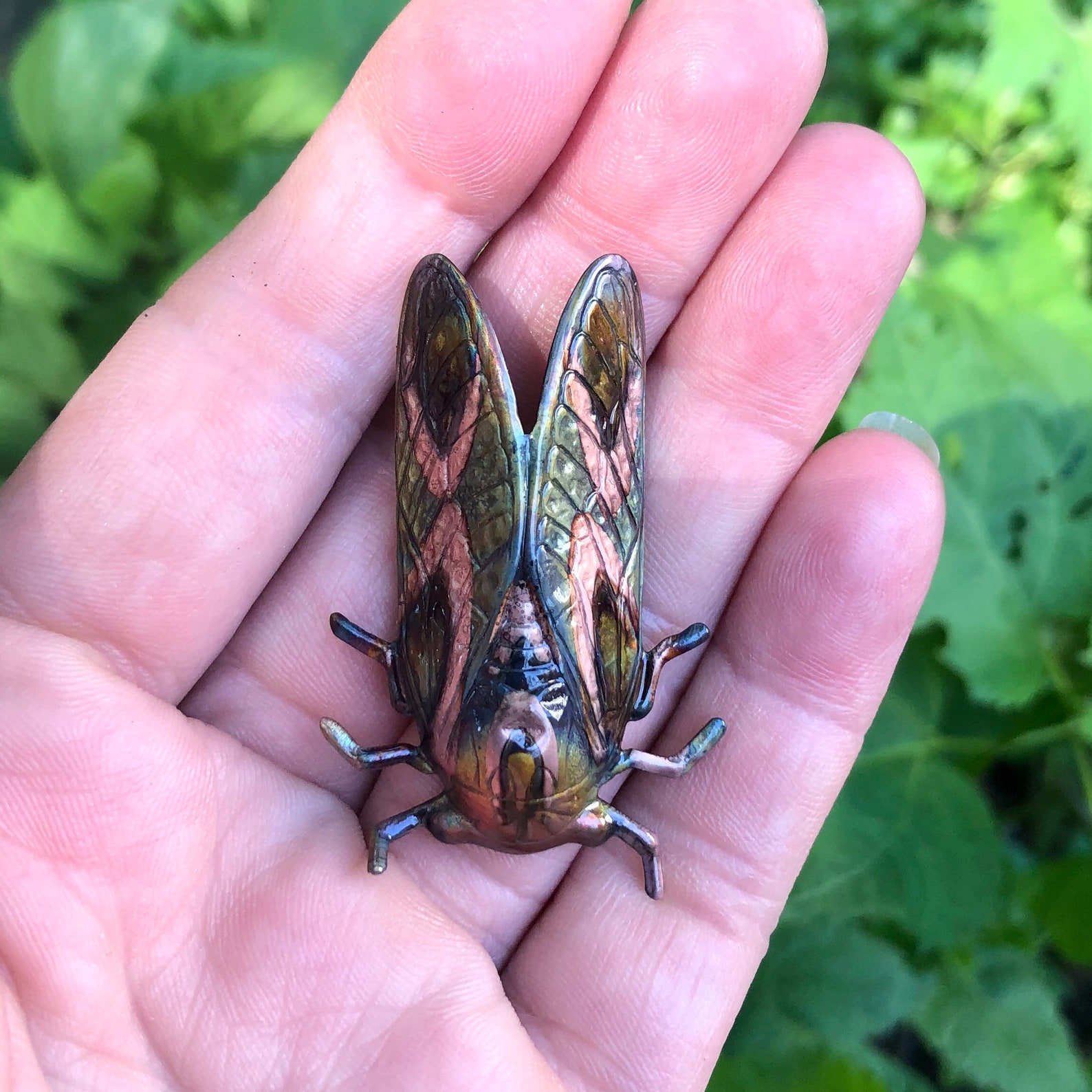 Cicada Pin - Copper Cicada Brooch - Brood X Cicada Jewelry - Brood X ...