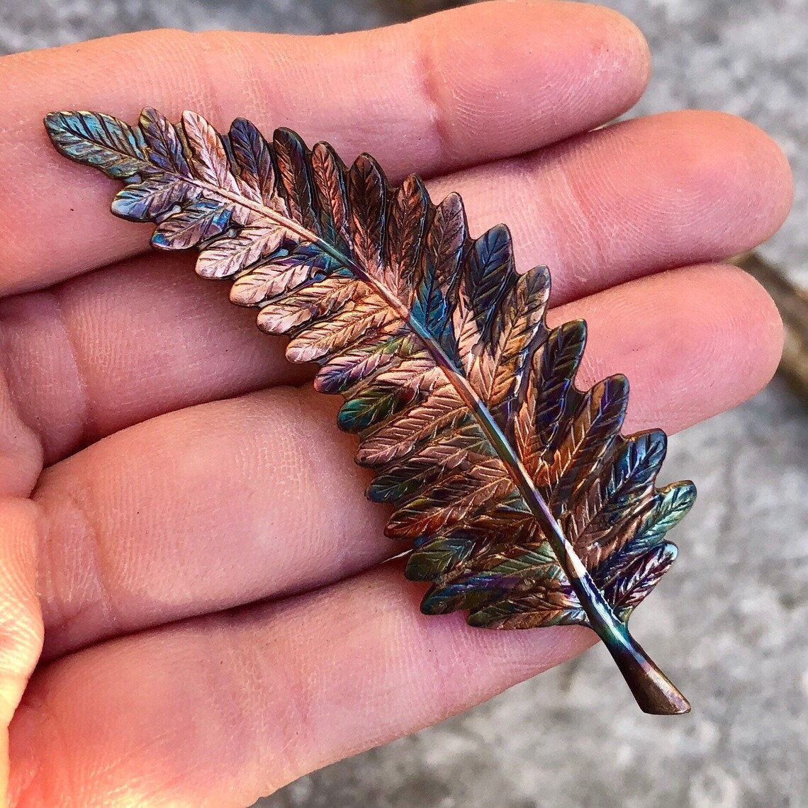 Fern Leaf Pin Copper Fern Leaf Pin Leaf Jewelry Fern Pin - Etsy