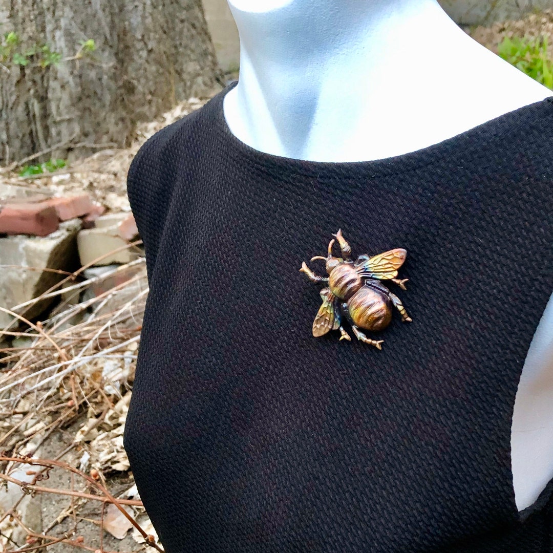 Bee Pin Copper Bee Jewelry Honeybee Pin Bee Pins Bees - Etsy