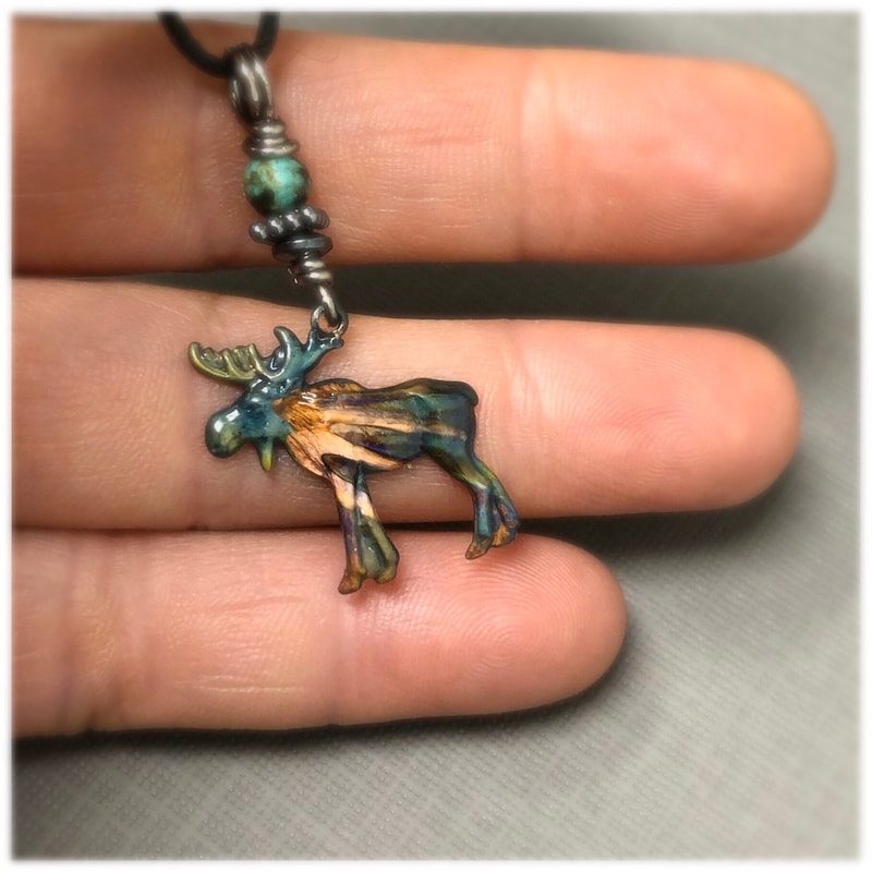 Moose Necklace - Etsy