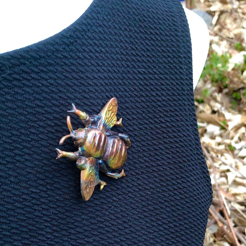 Bee Pin Copper Bee Jewelry Honeybee Pin Bee Pins Bees - Etsy