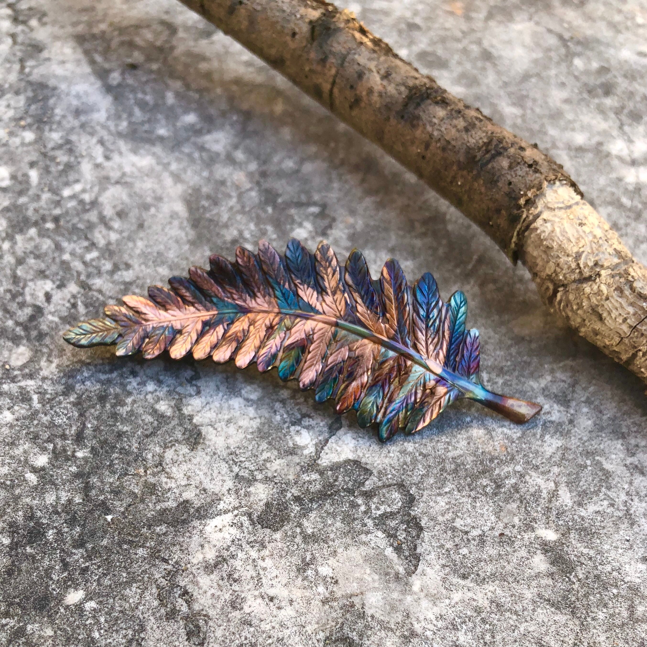 Fern Leaf Pin Copper Fern Leaf Pin Leaf Jewelry Fern Pin | Etsy