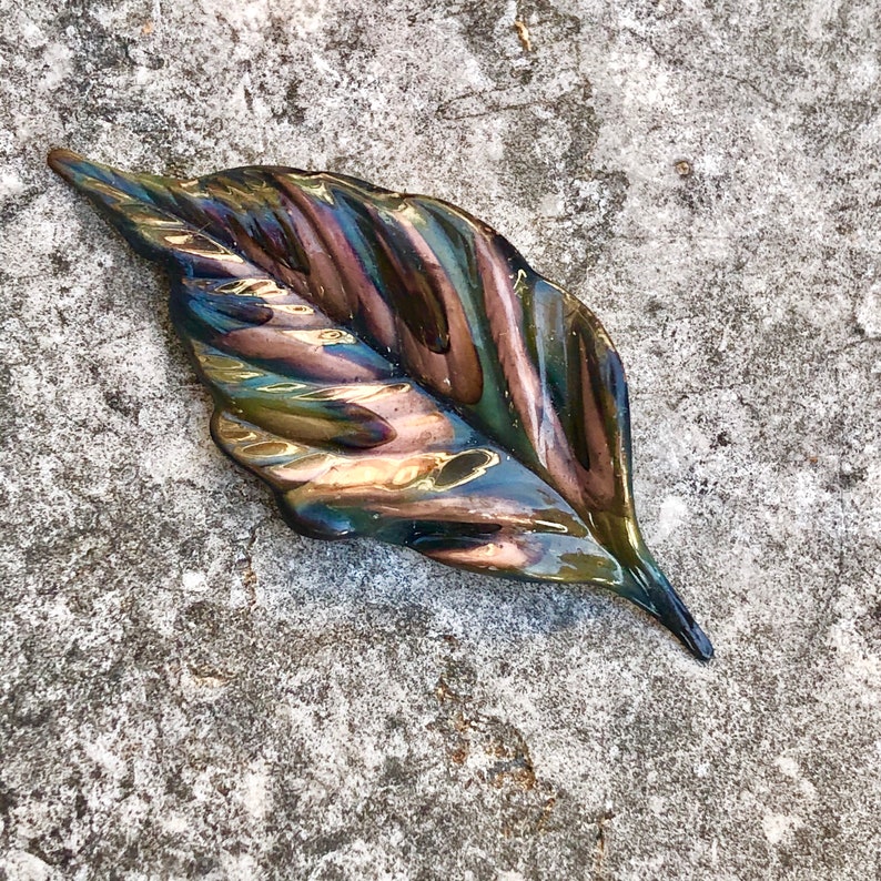 Leaf Pin Copper Leaf Pin Leaf Jewelry Statement Leaf Pin - Etsy