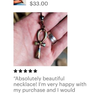 Ankh Necklace - 7th Anniversary Gift -flame Colored Copper Ankh ...