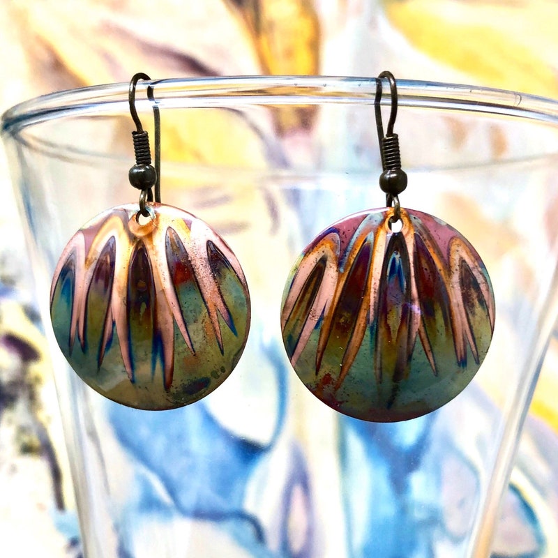 Copper Earrings - Etsy