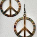 Peace Symbol Earrings Copper Peace Sign Earrings Peace - Etsy
