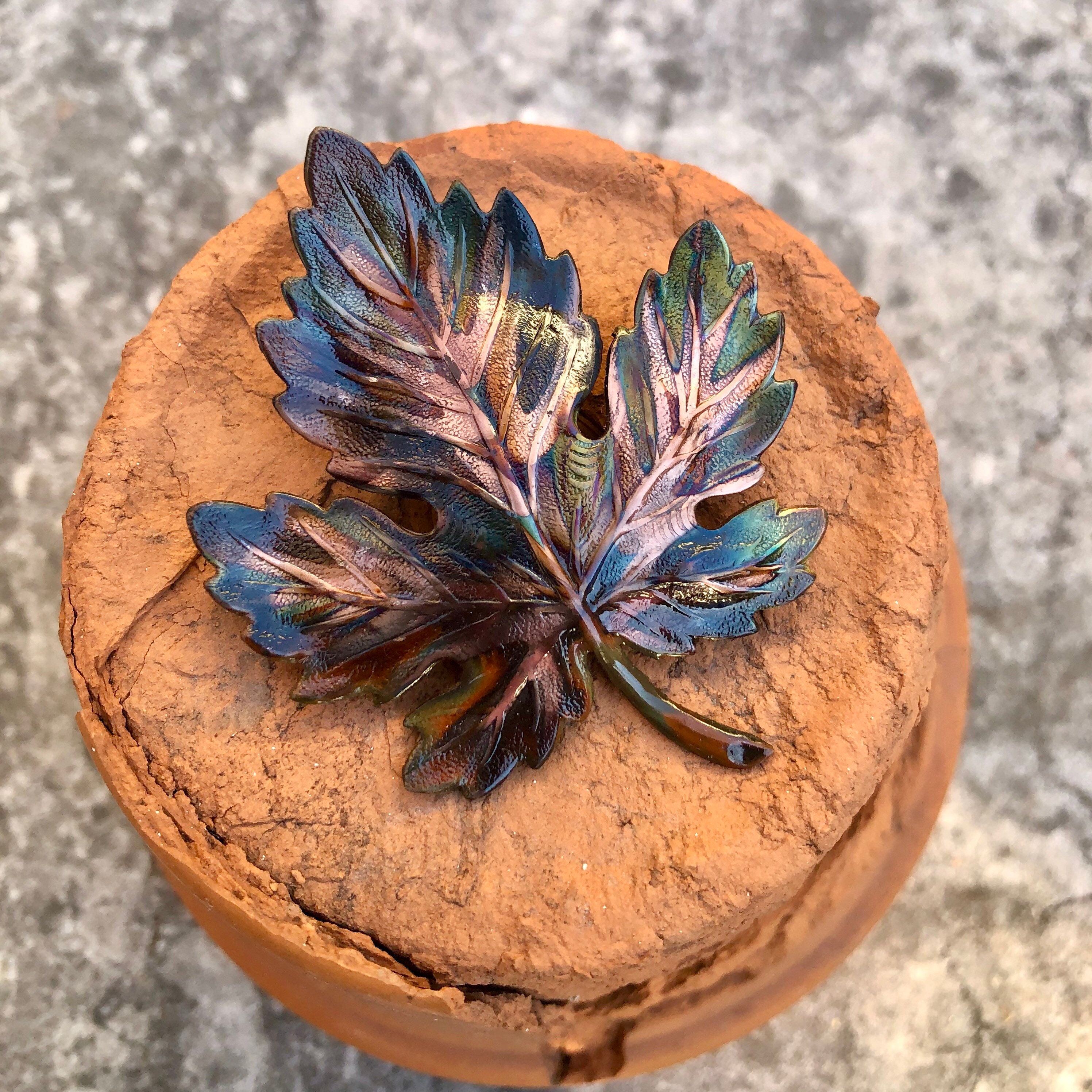 Maple Leaf Pin Copper Leaf Pin Leaf Jewelry Maple Leaves | Etsy