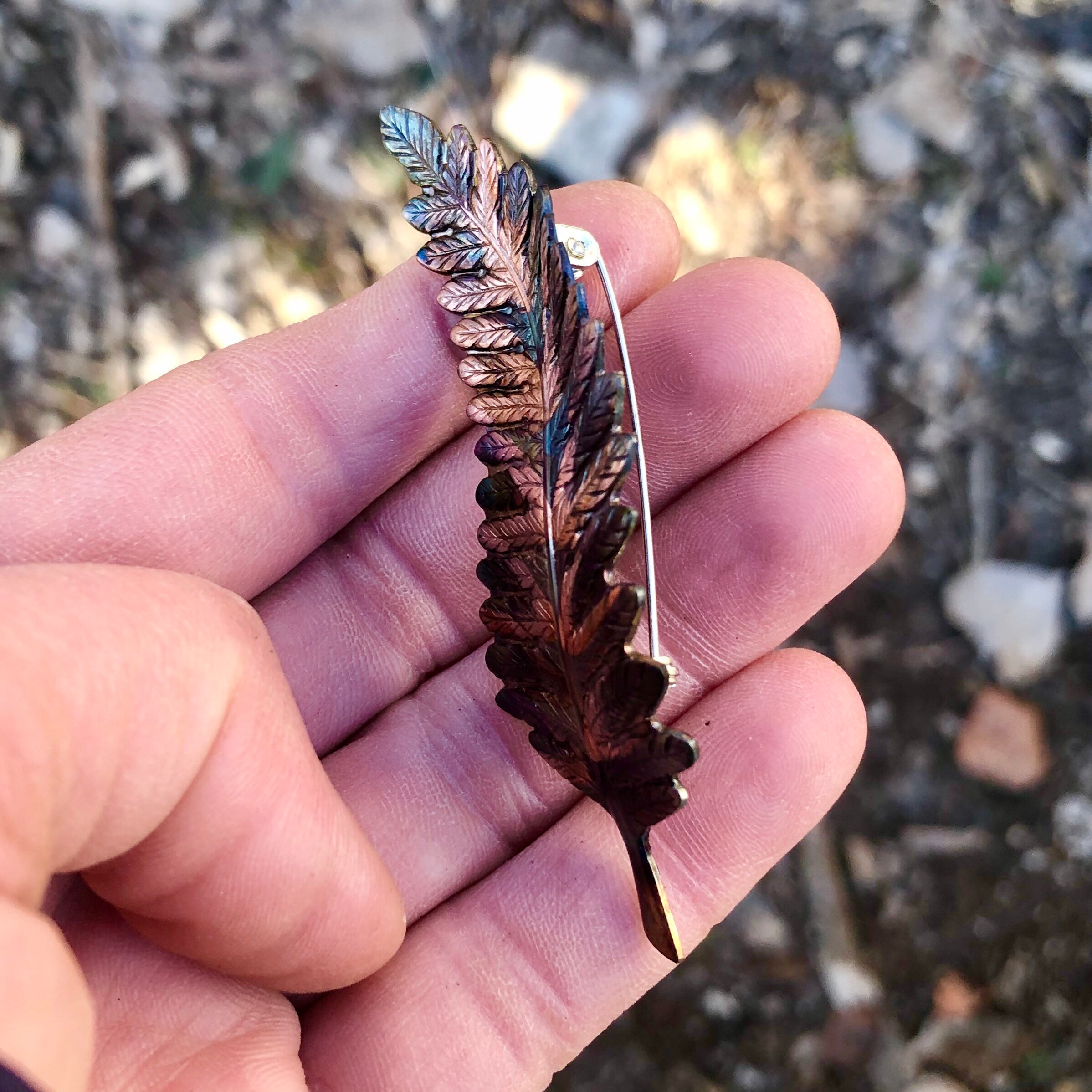 Fern Leaf Pin Copper Fern Leaf Pin Leaf Jewelry Fern Pin | Etsy