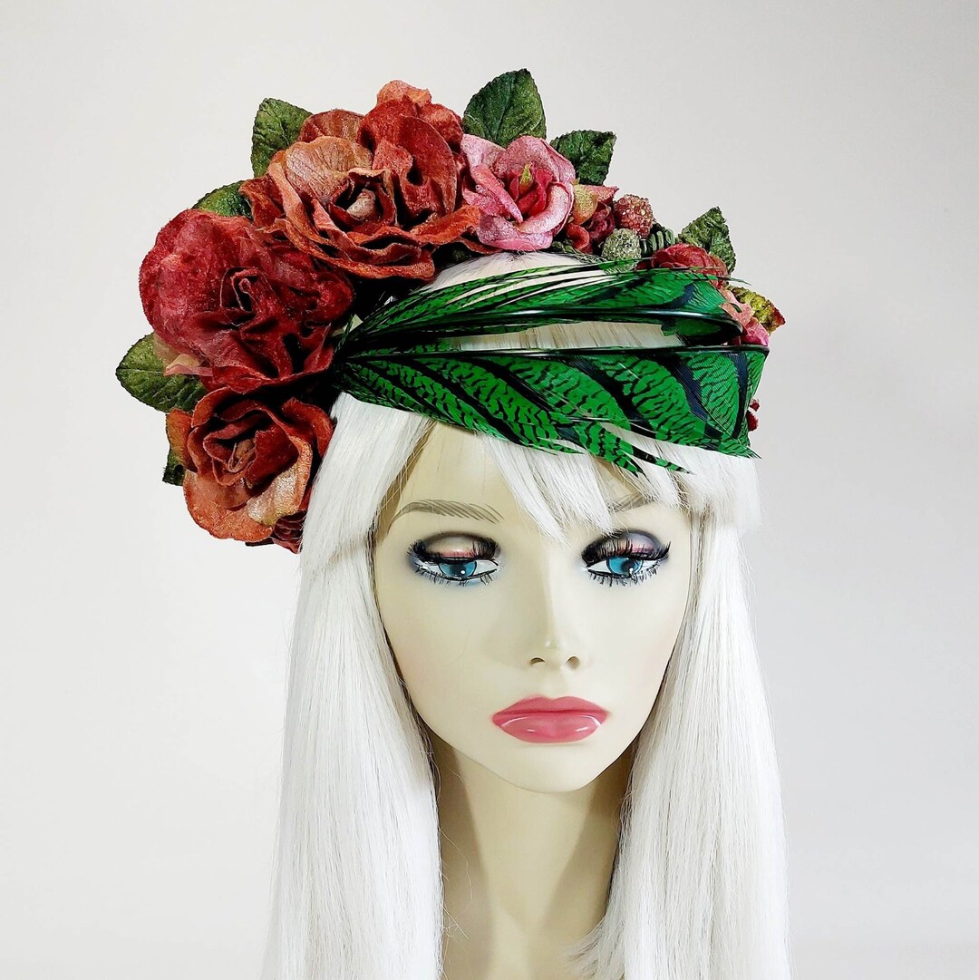 Fascinator 'la Visière De Juliette' Designed by Divalicious Rust Orange ...