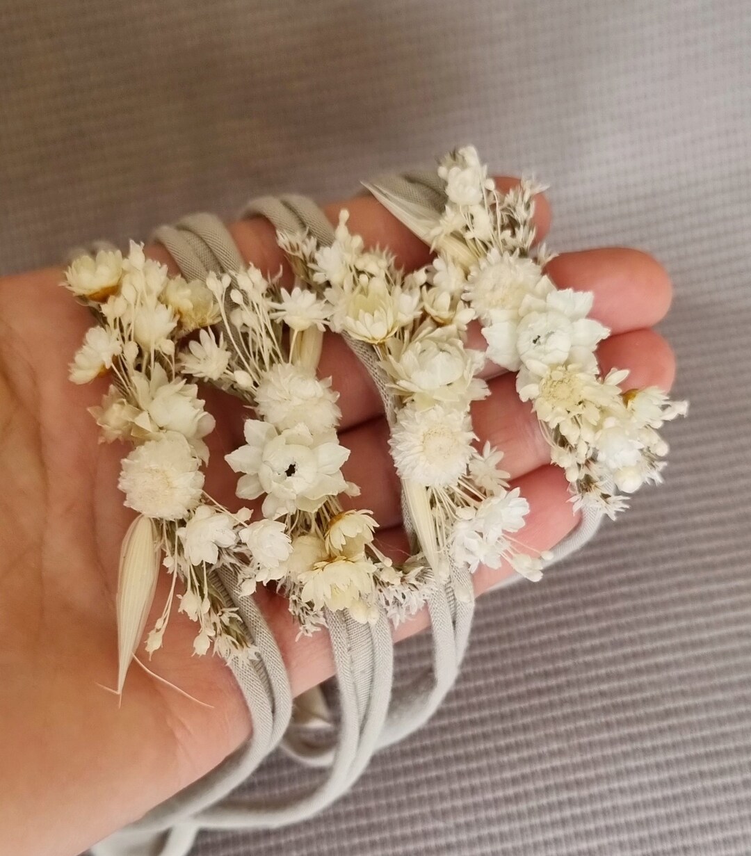Delicate Flower Head Band, Boho Flower NB, Newborn Tiebacks, Flower ...