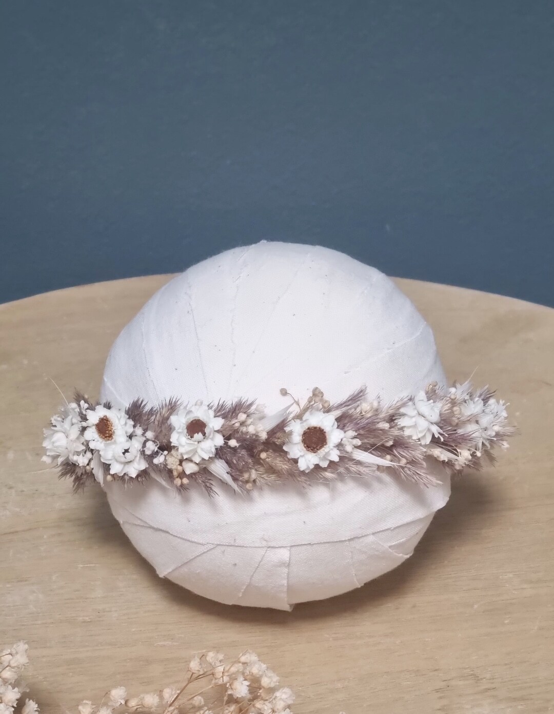 Lara Flower Daisies Boho Halos Pampas Newborn Tieback Photography Props ...