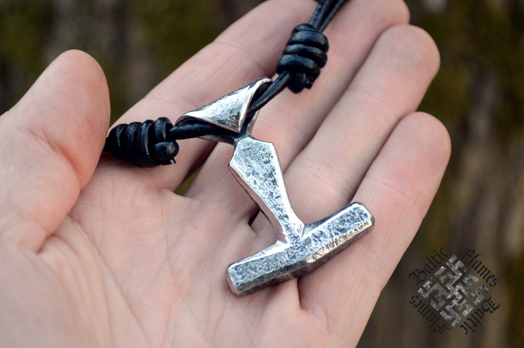 Thor's Hammer Pendant, Hand Forged / Blacksmith Made Mjollnir Necklace ...