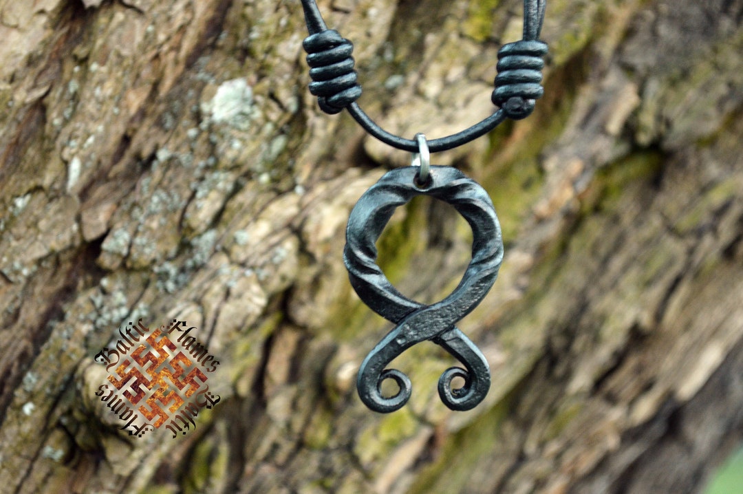 Troll Cross Pendant, Hand Forged / Blacksmith Made Trollkors Amulet - Etsy