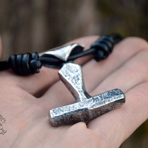 Thor's Hammer Pendant, Hand Forged / Blacksmith Made Mjollnir Necklace ...