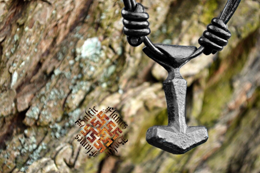 Thor's Hammer Pendant, Hand Forged / Blacksmith Made Mjollnir Necklace ...