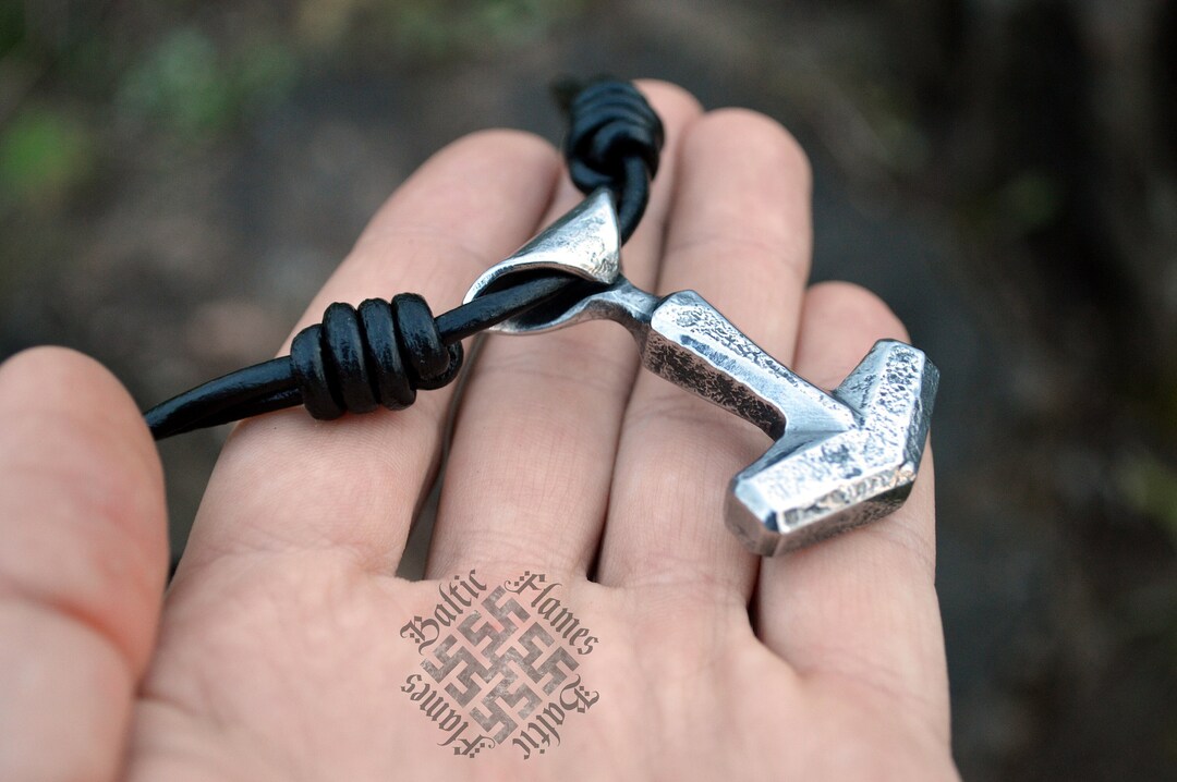 Thor's Hammer Pendant, Hand Forged / Blacksmith Made Mjollnir Necklace ...