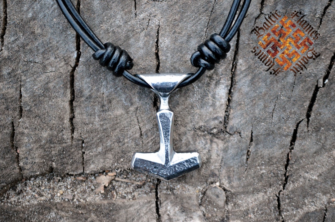 Thor's Hammer Pendant, Hand Forged / Blacksmith Made Mjollnir Necklace ...