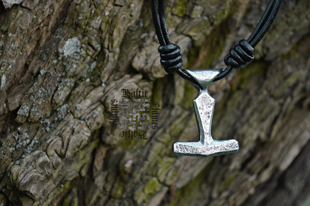 Thor's Hammer Pendant, Hand Forged / Blacksmith Made Mjollnir Necklace ...