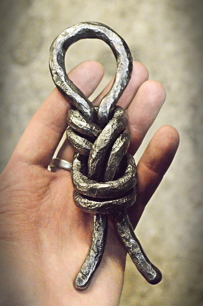 Blacksmith made forever knot keepsake / hand forged 6th or | Etsy
