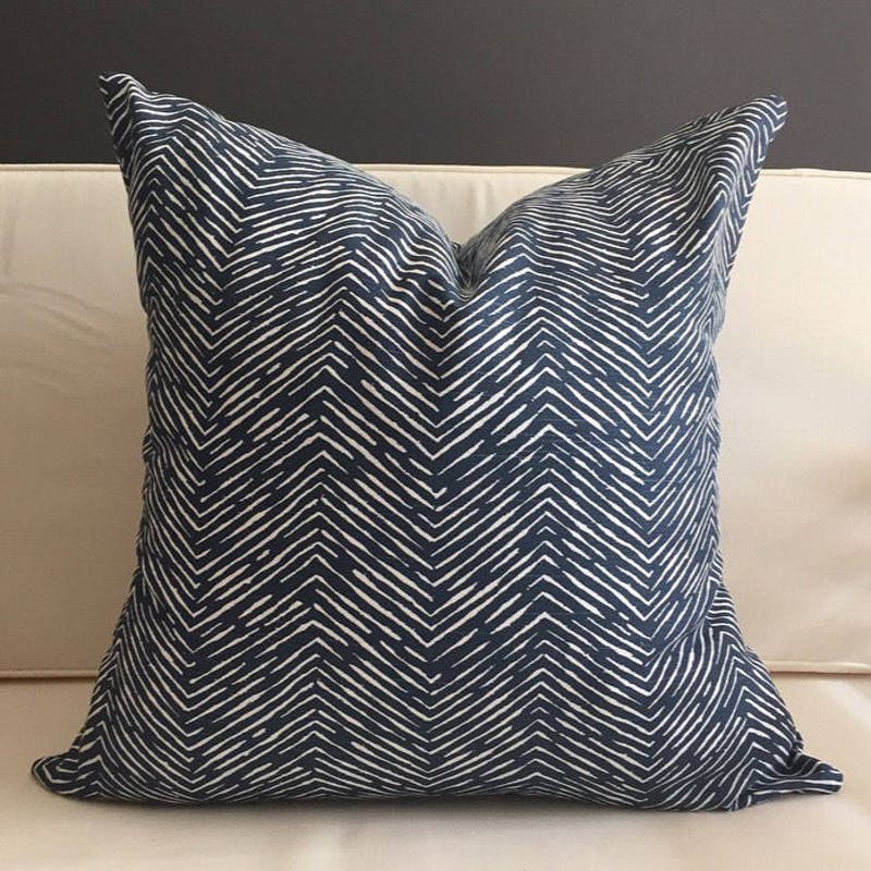 Blue Boho Pillow - Etsy