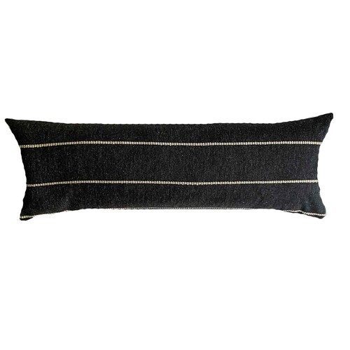 Long Lumbar Black Striped Lumbar Pillow Birch 14x36 20x54 Etsy