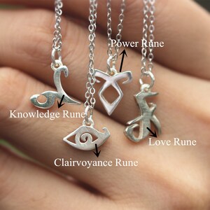 Set of 4 925 Sterling Silver Power Runes Necklaceparabatai - Etsy Hong Kong