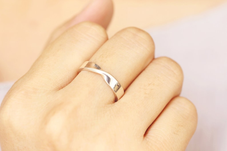 925 Sterling Silver Mobius Strip Ring Silver Twist Ring Mobius - Etsy