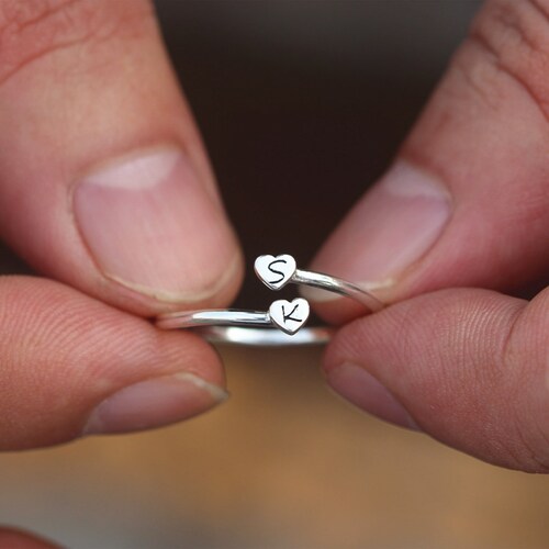 Sterling Silver BEST FRIEND RINGS Personalized Custom Name | Etsy