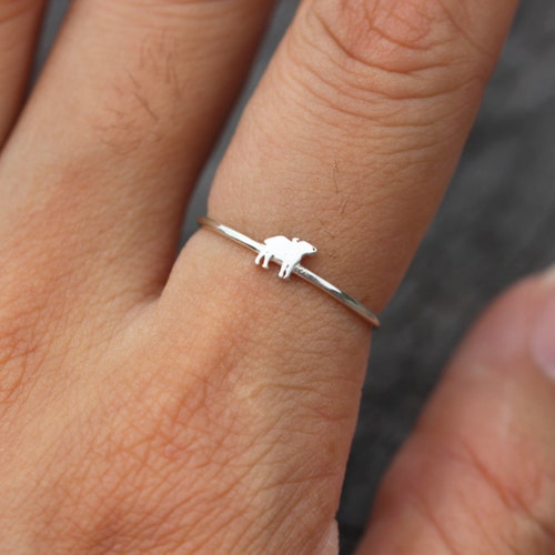 Sterling Silver Cow Ring - Etsy