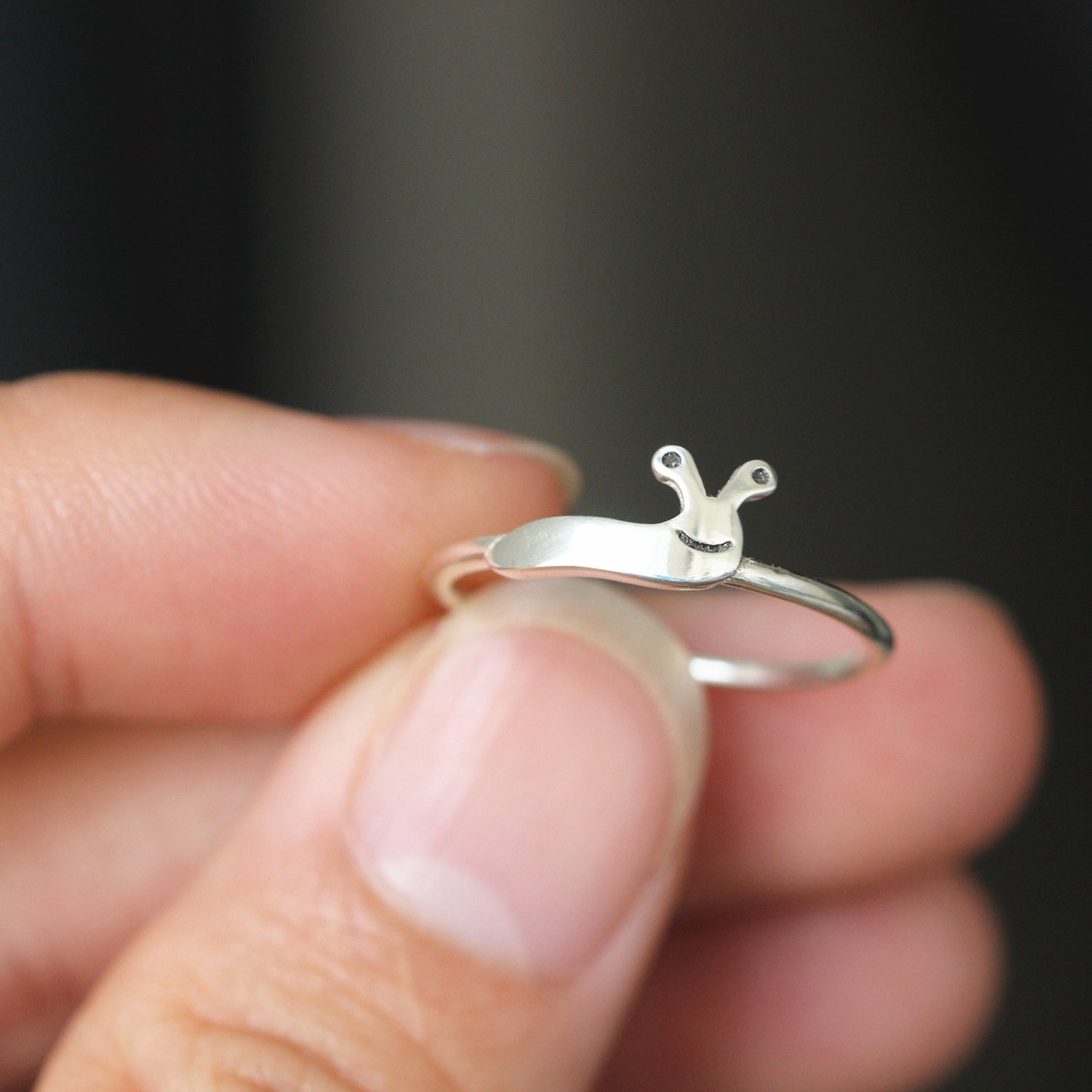 925 Sterling Silver Handmade Baby Slug Ring Slug | Etsy