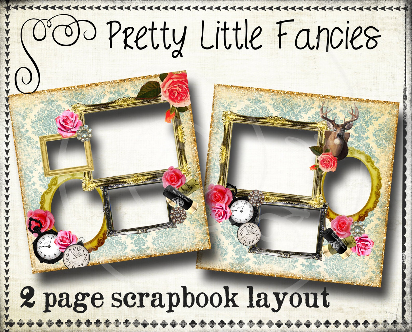 Digital Scrapbook Quick Page Digital Template Layout Digital - Etsy