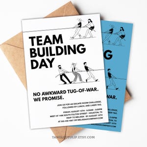 Editable Team Building Invitation, Company Team Building Day Invite ...