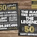 50 Aged to Perfection, Man Myth Legend is 50 PRINTABLE Signs, Happy ...