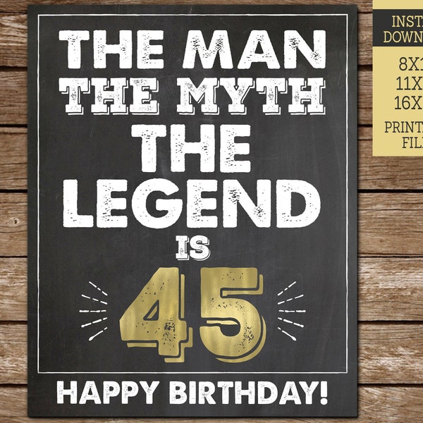 45th Birthday Men - Etsy