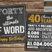 40th Birthday Sign Pack 40th Birthday PRINTABLE (Download Now) - Etsy