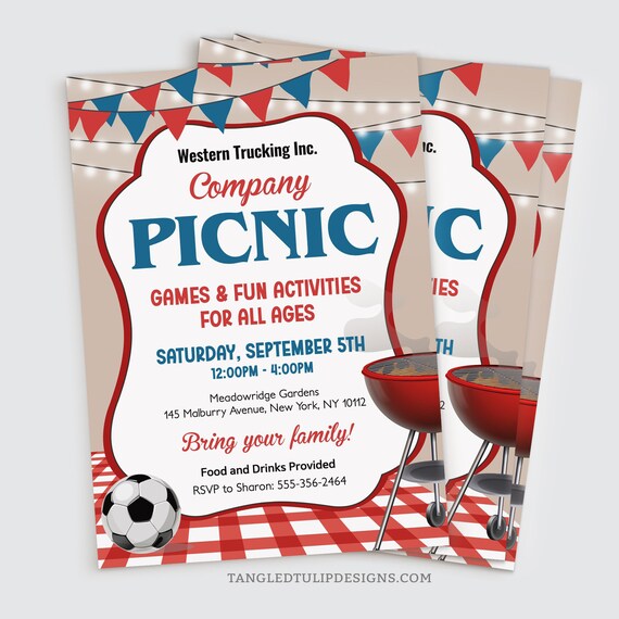 Picnic Flyer Invitation Template Writable