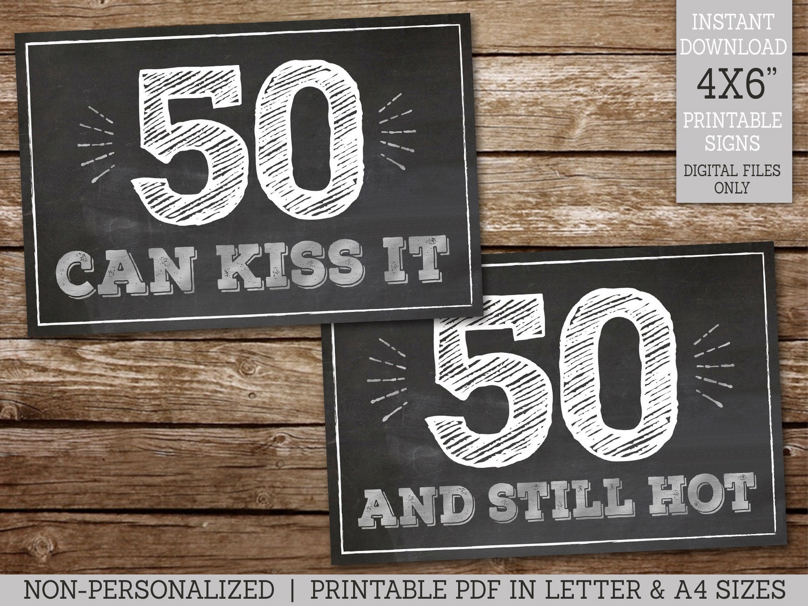 50th Birthday Signs 50 Sucks 50 Rocks 50 Blows 50 Can Kiss - Etsy