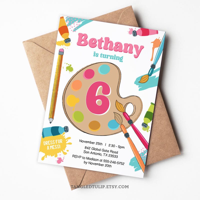 Painting Party Invitation - Etsy