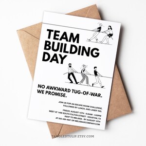 Editable Team Building Invitation, Company Team Building Day Invite ...