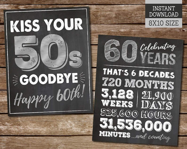Kiss Your 50s Goodbye 60 Aged to Perfection Happy 60th - Etsy